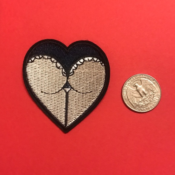 Accessories | Heart Shaped Booty Love The Butt Iron On Patch | Poshmark